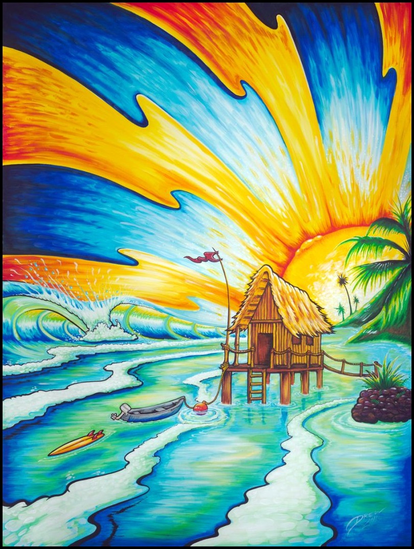 Painting Story - SAMOA Land of Big Waves and Tranquility - Drew Brophy ...