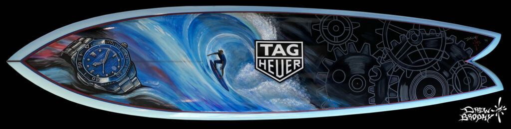 Custom Art painted on Surfboards for Companies and Private Collectors